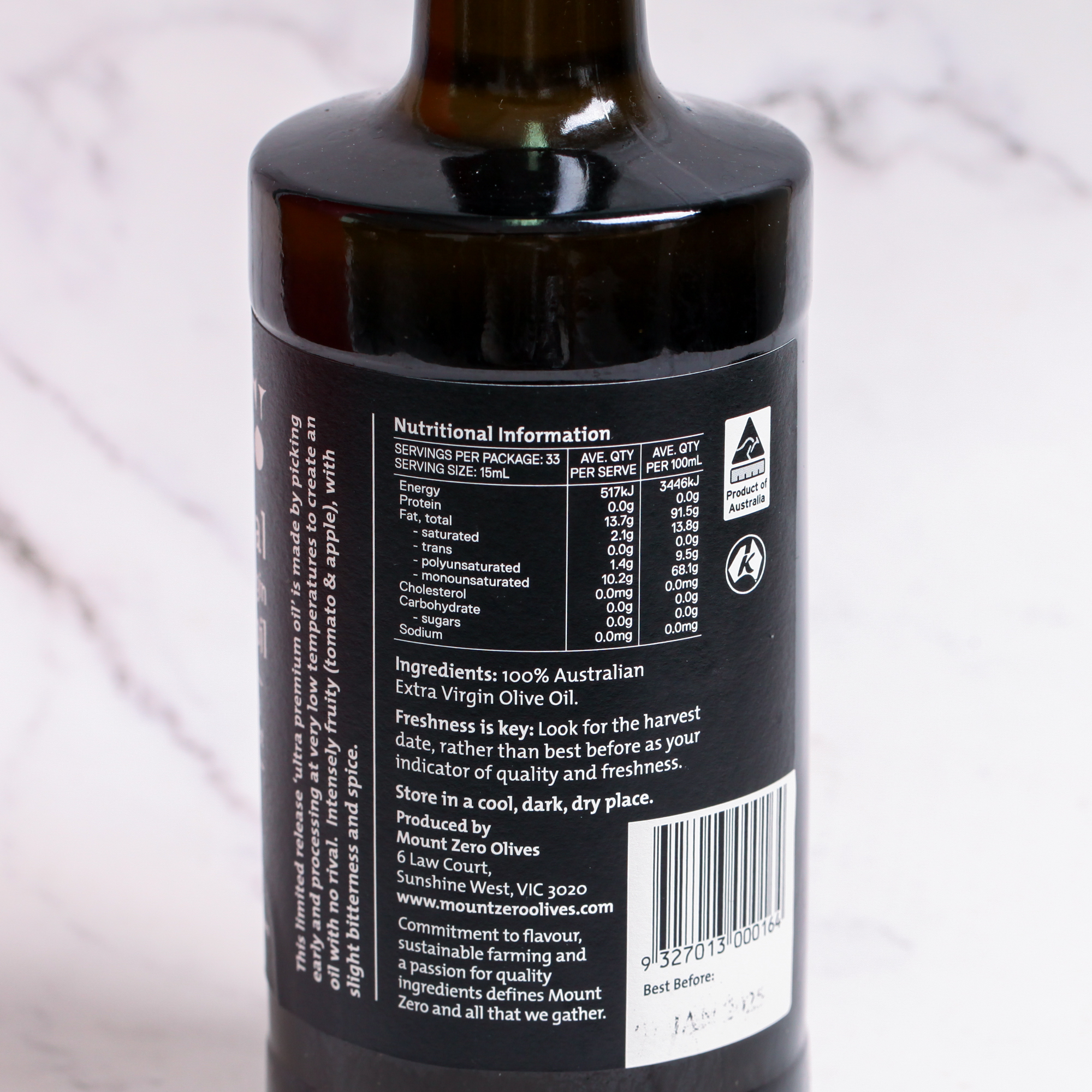 Early Harvest Picual EVOO - Mount Zero