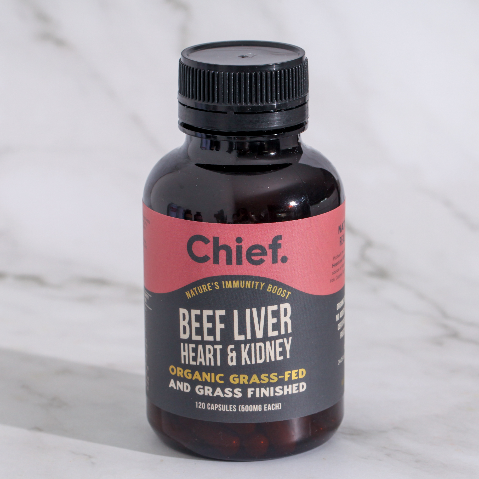Beef Liver, Heart & Kidney 120 cap - Chief