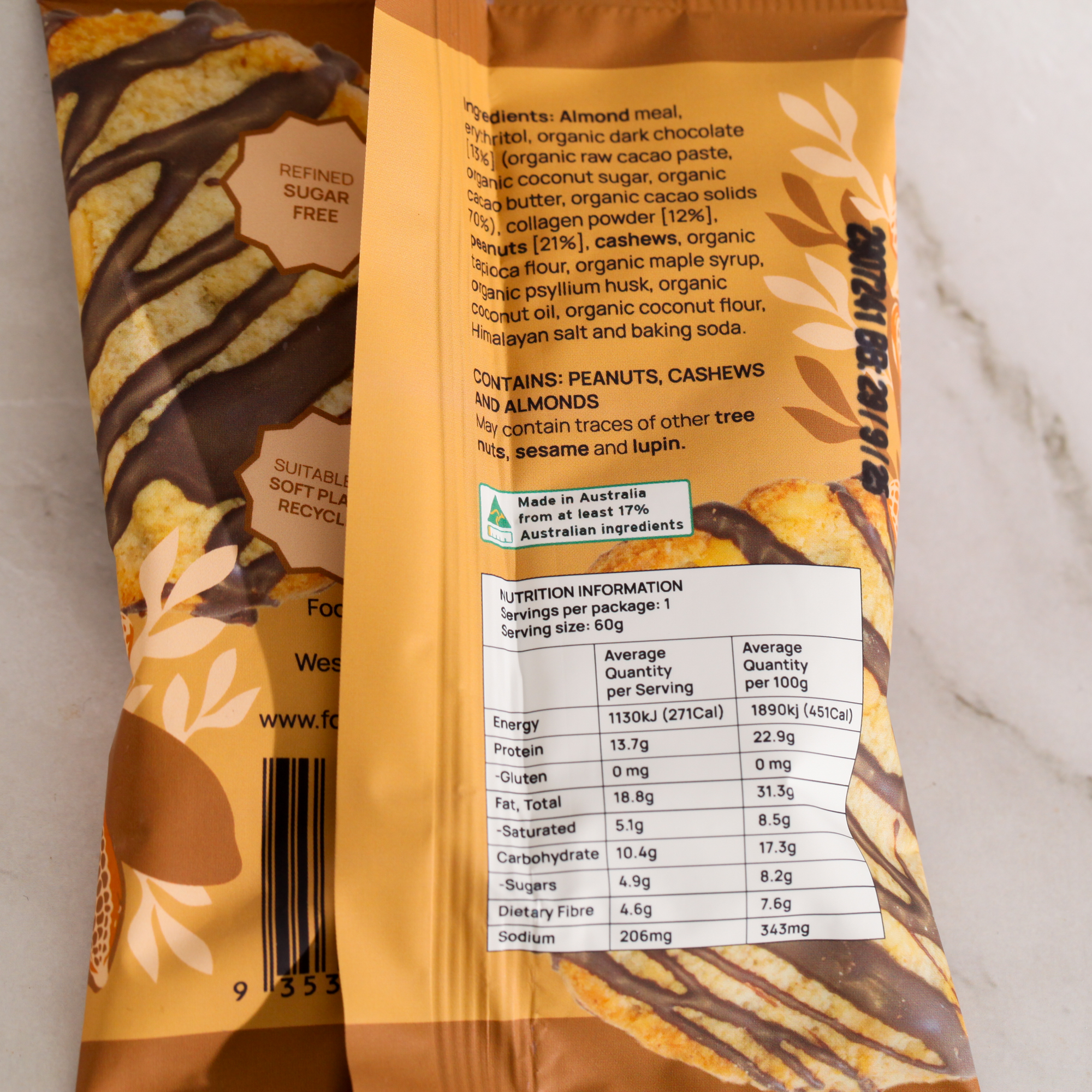 Protein Cookie Choc Peanut - Food to Nourish x 12