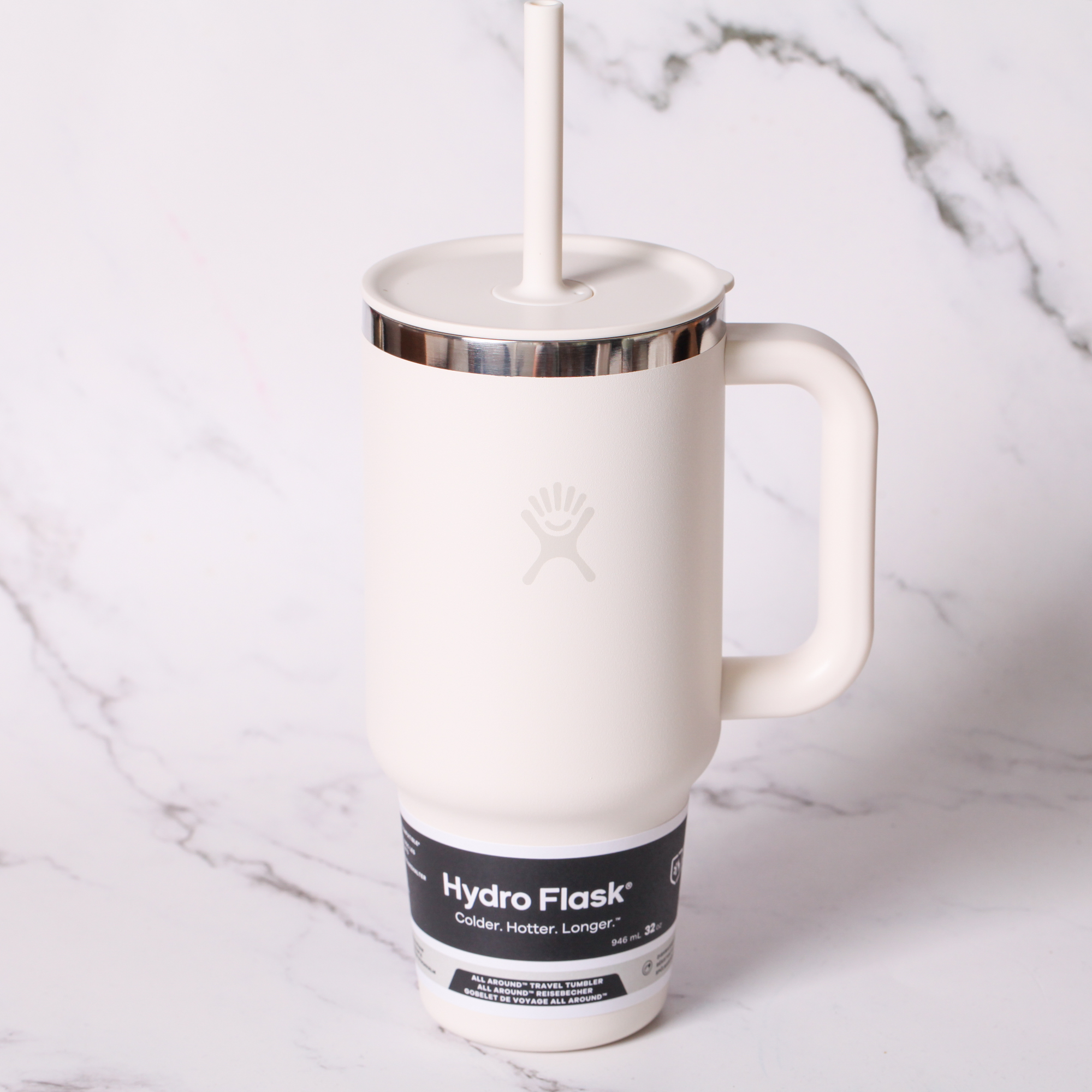 Hydro Flask All Around Travel Tumbler Straw Lid 32 OZ - Ivory
