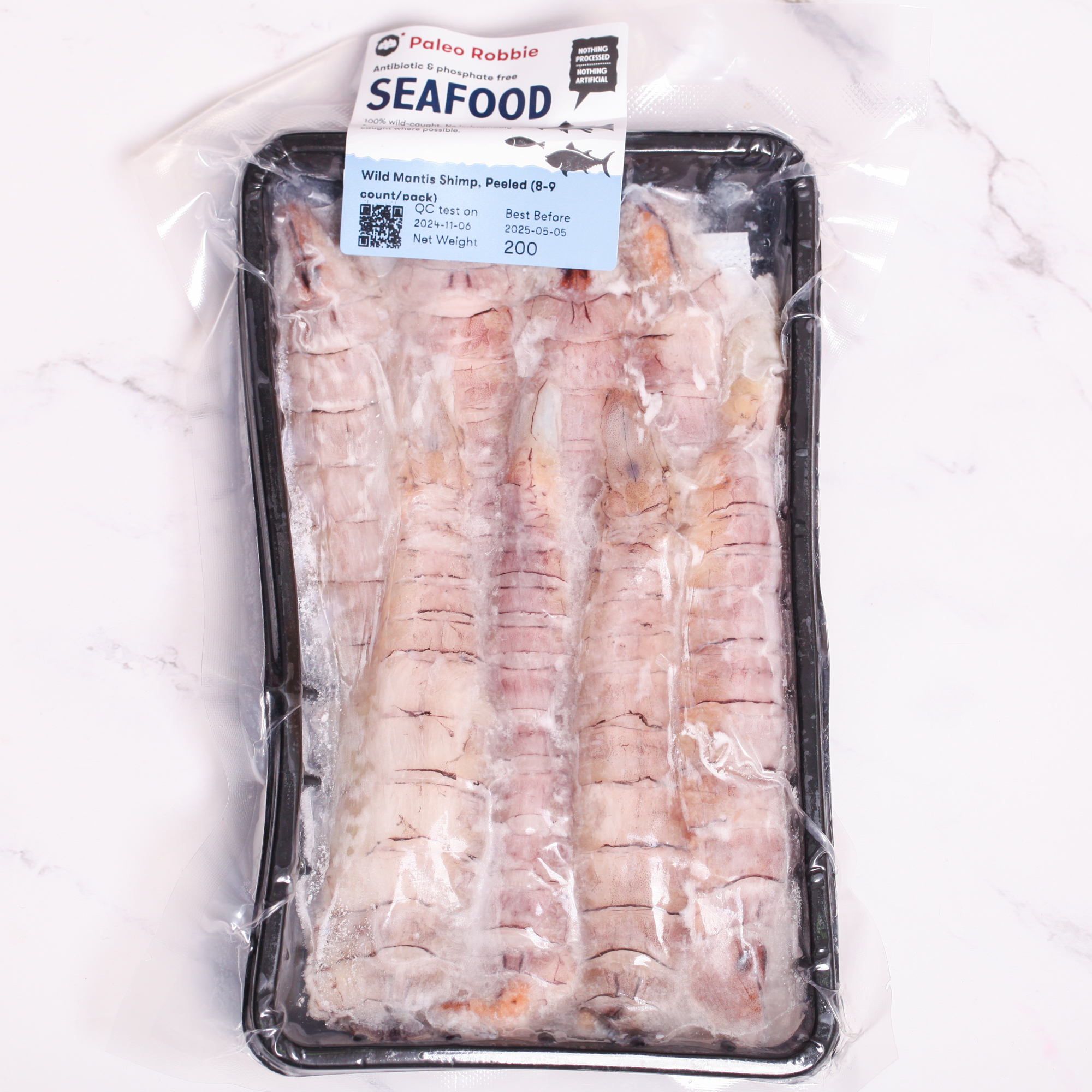 Wild Mantis Shrimp, Peeled (10-11 count/pack)