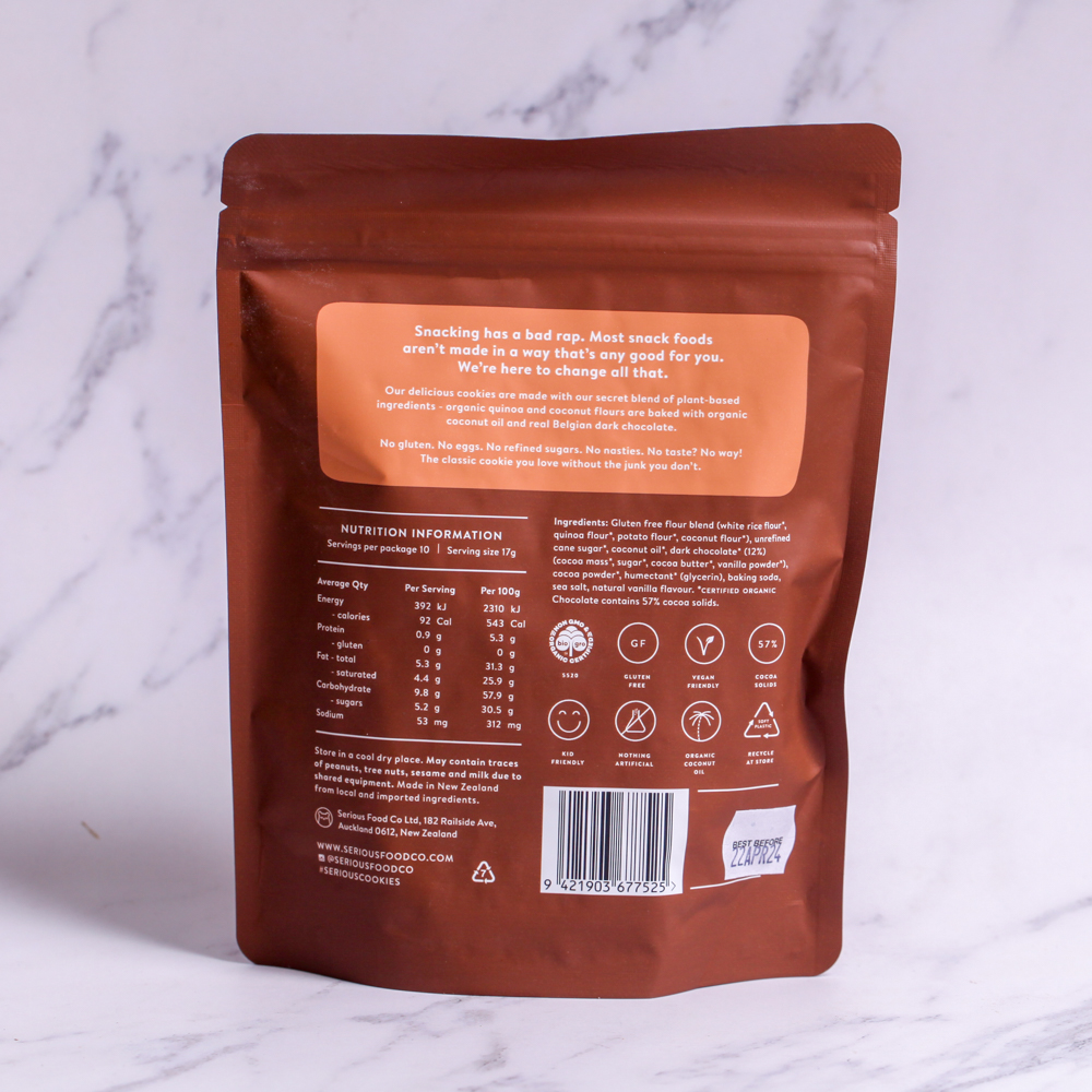 Organic Double Chocolate Cookies - Serious Food Co