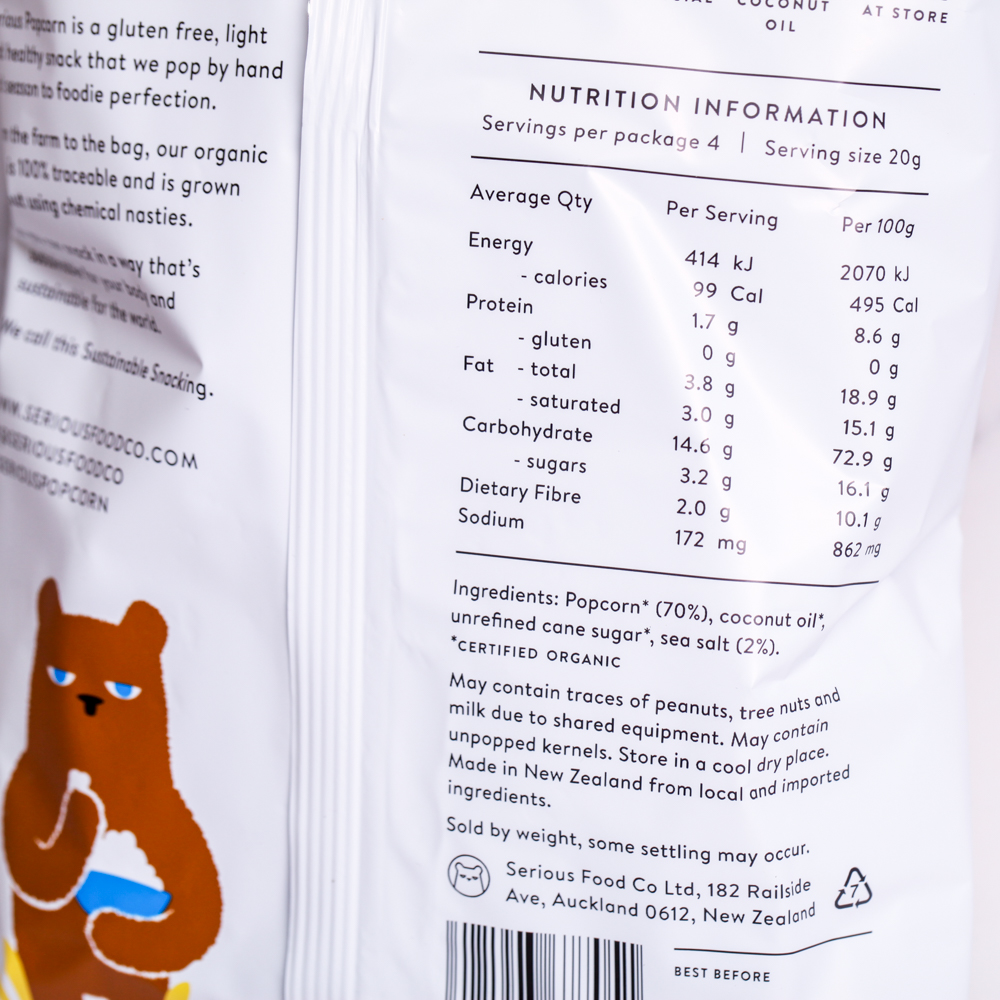 Organic Popcorn, Sweet & Salty - Serious Food Co