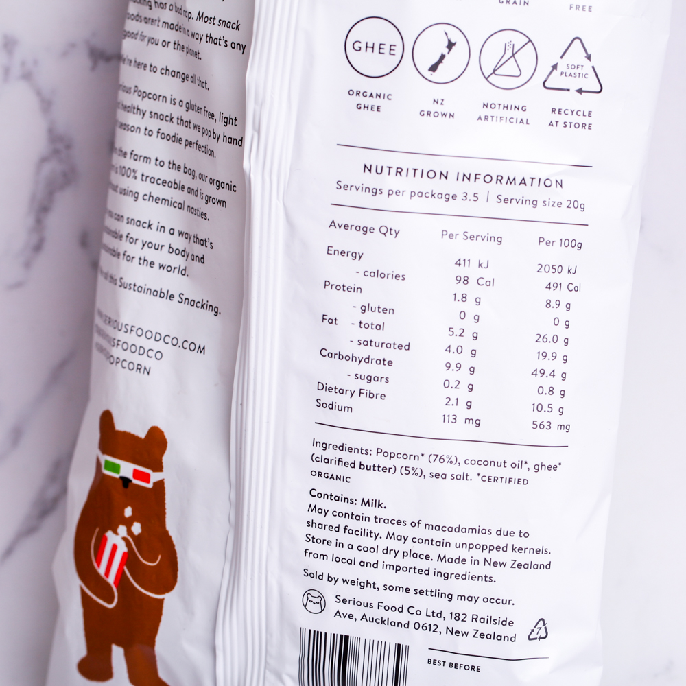 Organic Popcorn, Better Butter - Serious Food Co*