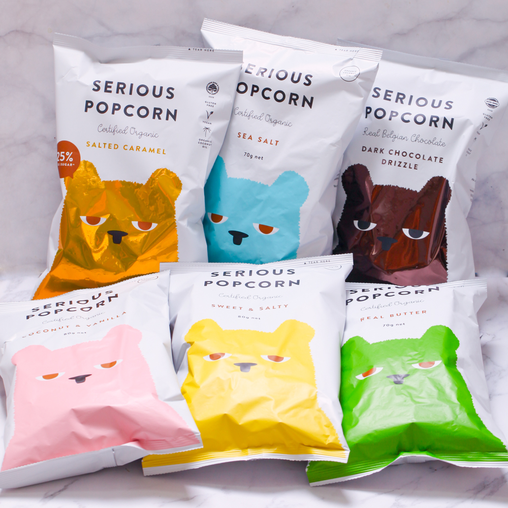 Organic Popcorn, Dark Chocolate Drizzle - Serious Food Co